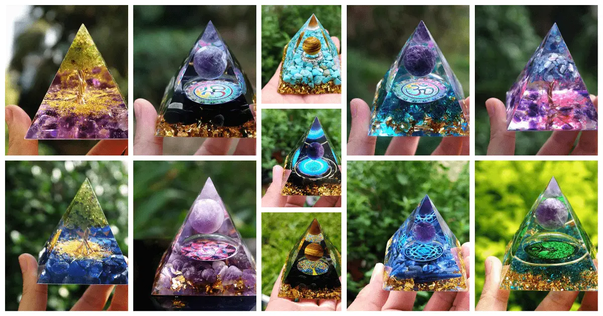 "Energize with Nature" Natural Tiger Eye Orgonite Pyramid Healing ...
